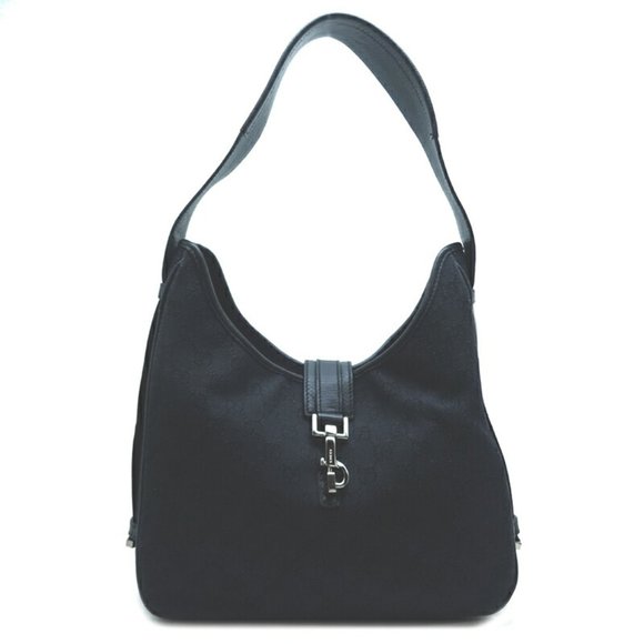 Gucci | Bags | Gucci Handbag Womens Shoulder Bag 43746 Gg Canvas Black ...